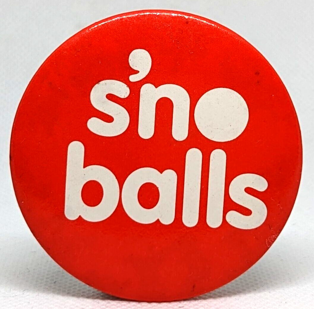 Vtg 1990's 2000 S'no balls Shaved Ice Chips Ice Lolly Hostess Badge Pin ...