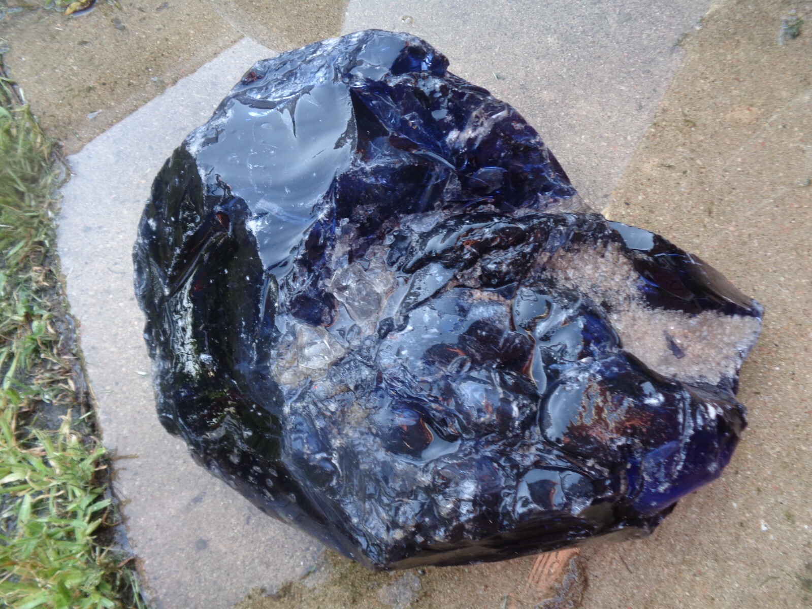 Glass Rock Slag Pretty Clear Purple 90.0 lbs Rocks Landscaping YARD ...