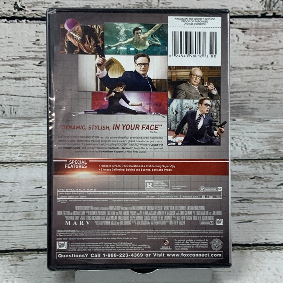 Kingsman - The Secret Service [2014 DVD] Samuel Jackson Michael Caine ...