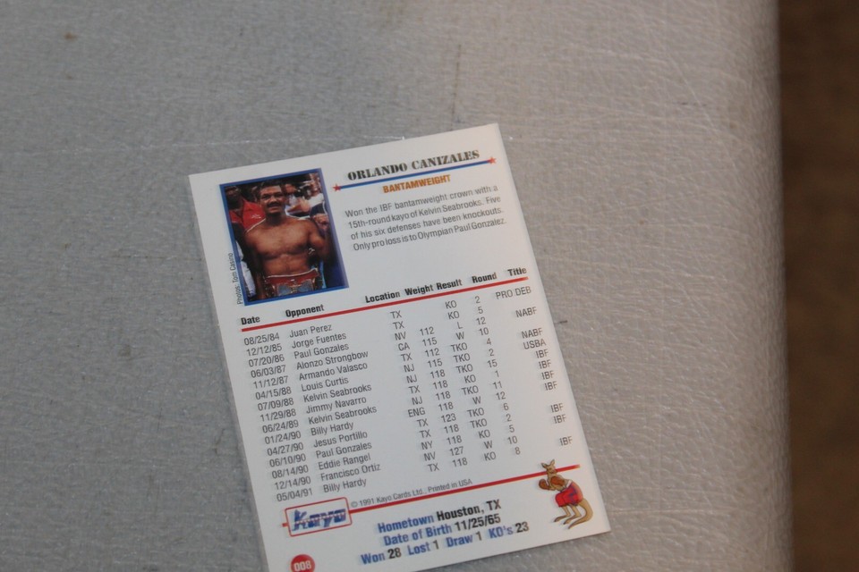 1991 Kayo Boxing Card Complete Finish Fill Your List Set U-Pick | eBay