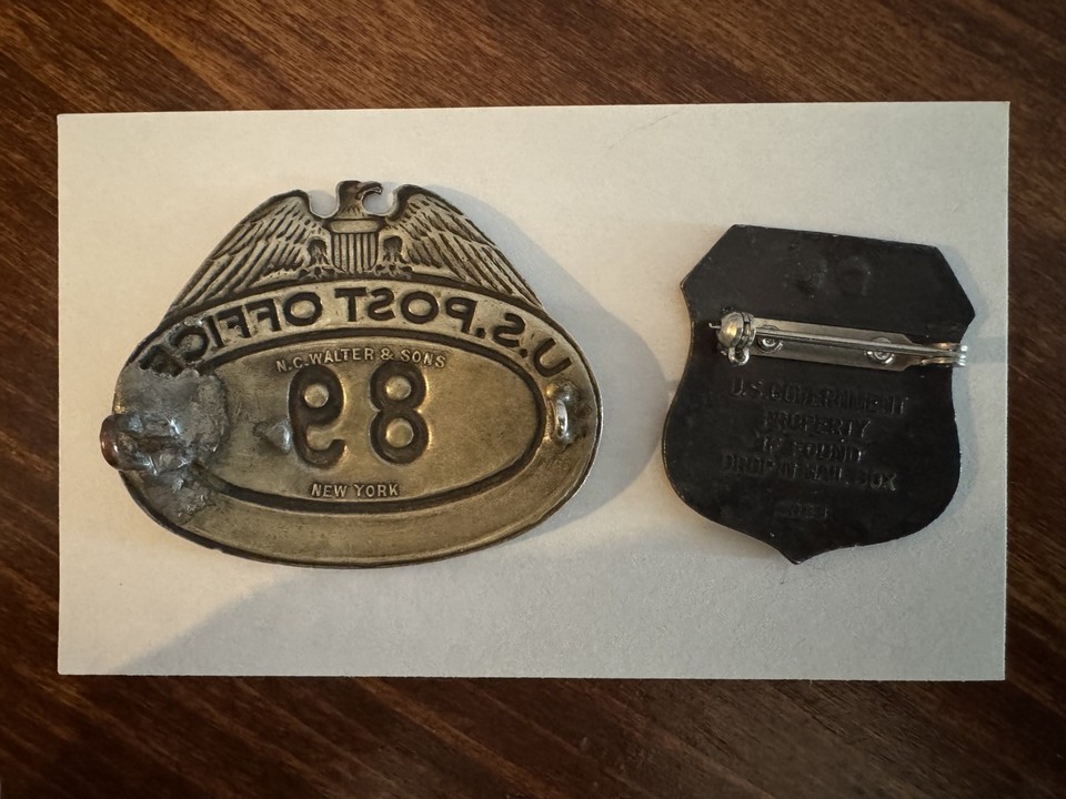 Vintage Obsolete US Post Office USPS Badges Sacramento CA Clerk and ...