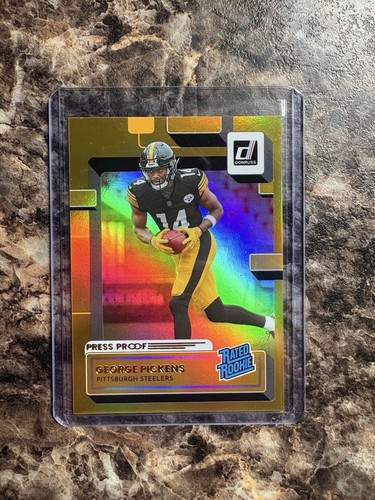 2022 George Pickens Panini Donruss Gold Holo Press Proof Rated Rookie ...