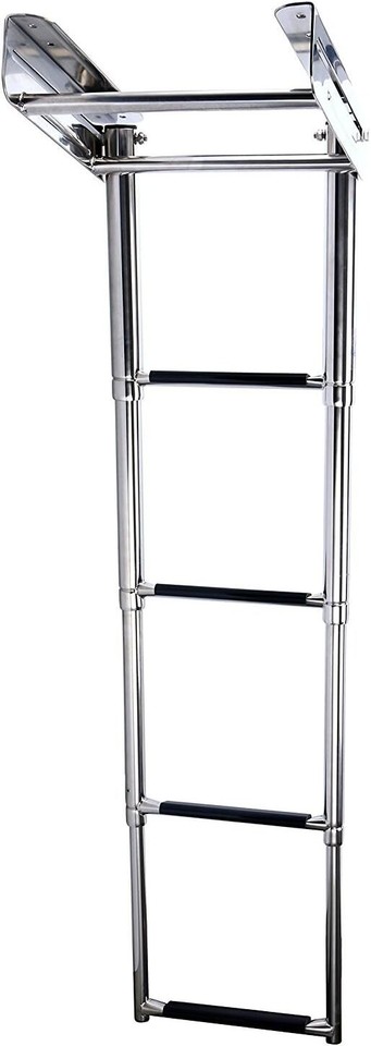 4 Step Heavy Duty Pontoon Boat Ladder Stainless Steel Telescoping ...