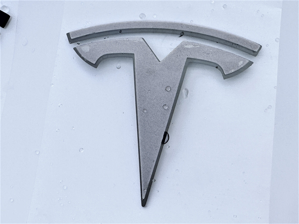 Tesla MODEL Y Emblem BUNDLE Front/Rear T Badge MATTE BLACK Logo OEM ...