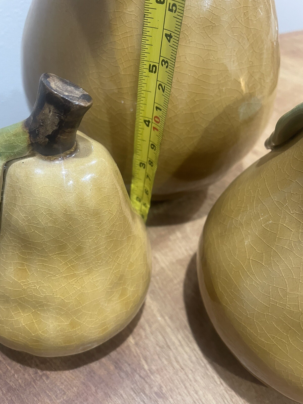 Set of 3 Ceramic PEARS Large, Medium, Small/Fruit Decorations Farm ...