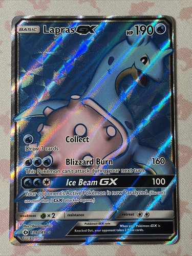 Lapras GX 139/149 - Sun & Moon - Ultra Rare Holo Pokemon Card - NM | eBay