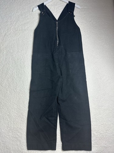 Vintage Gardening Rompers Overalls Black Organic Cotton Hemp Wide Leg ...