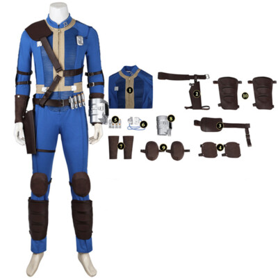 Fallout Hank Blue Jumpsuit Cosplay Costume Man Uniform Suit Set Outfit ...