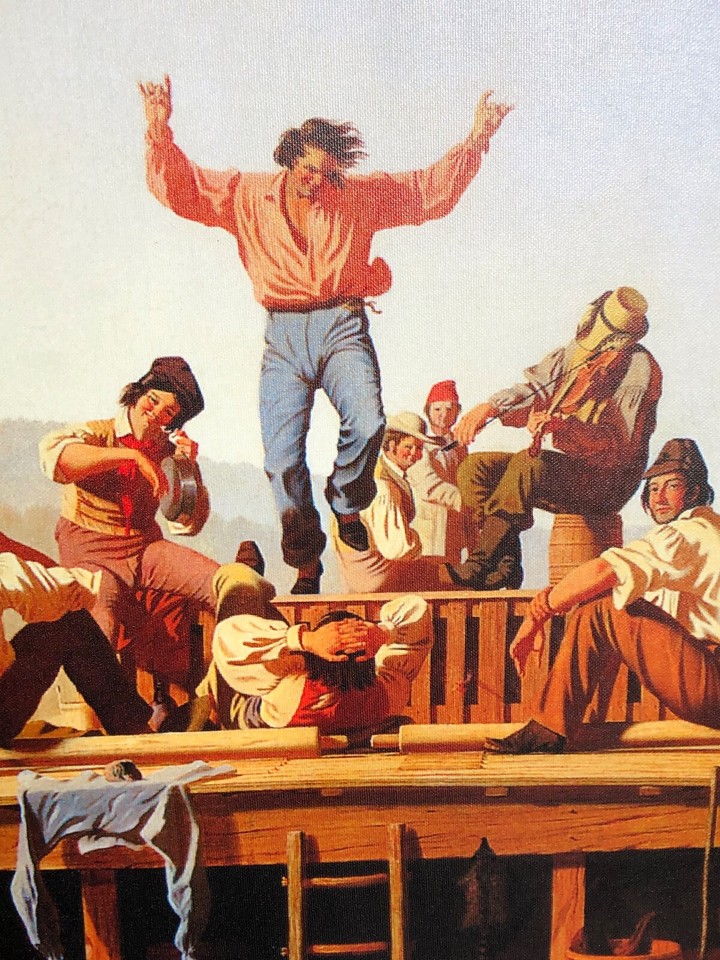 The Jolly Flatboatmen By George Caleb Bingham - Famous Art - Print on ...