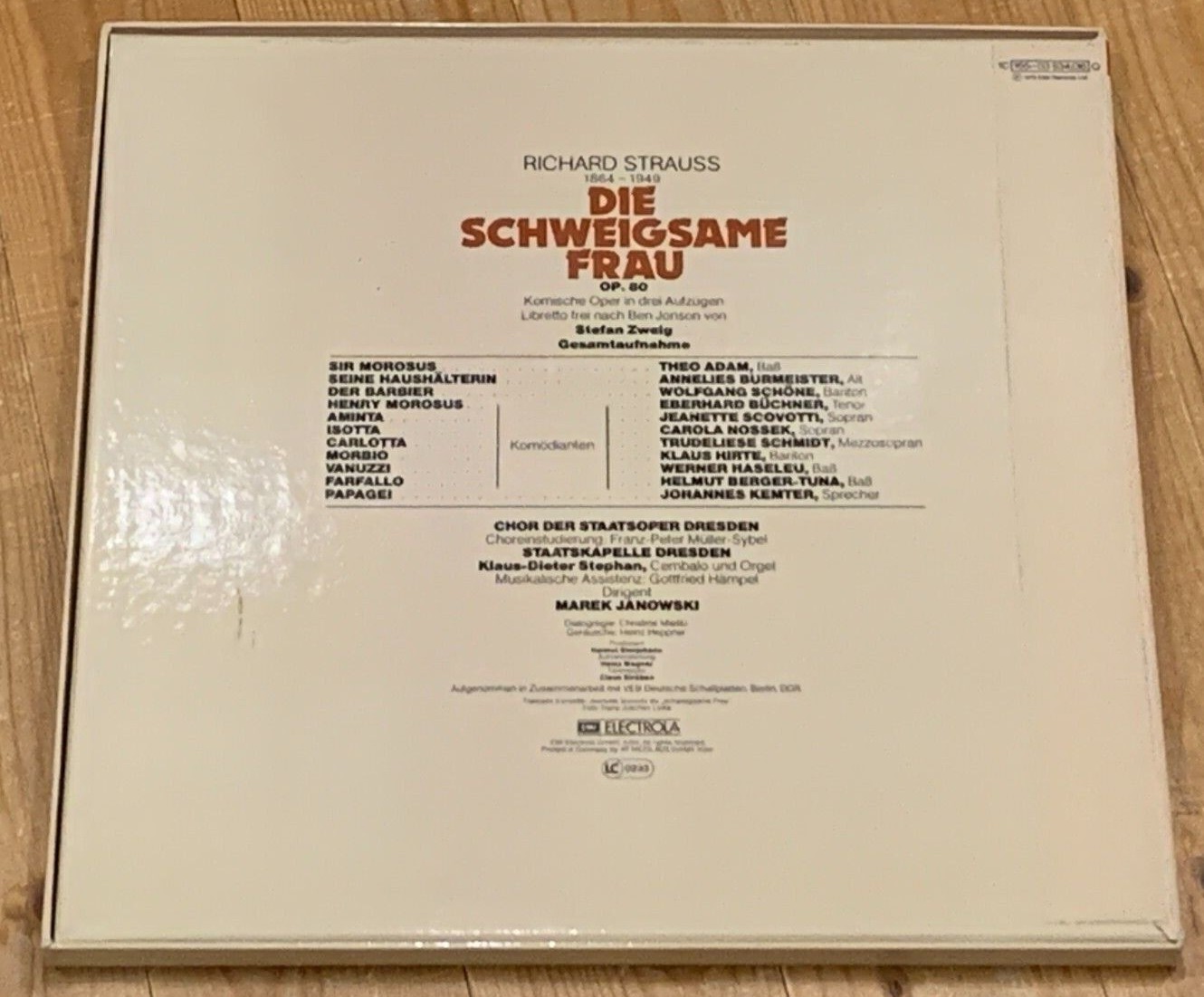 Signed MAREK JANOWSKI Richard Strauss Die schweigsame Frau EMI 3LP Box ...