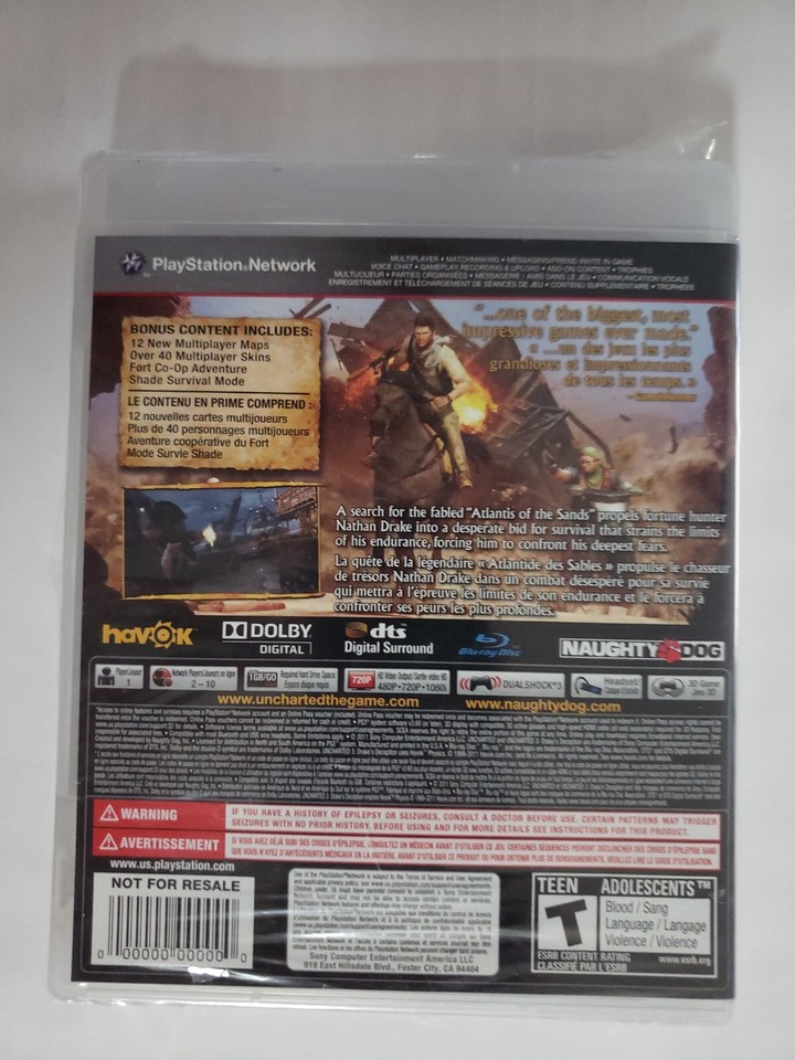 Uncharted 3 Drake's Deception Game of the Year Edition PlayStation 3 ...