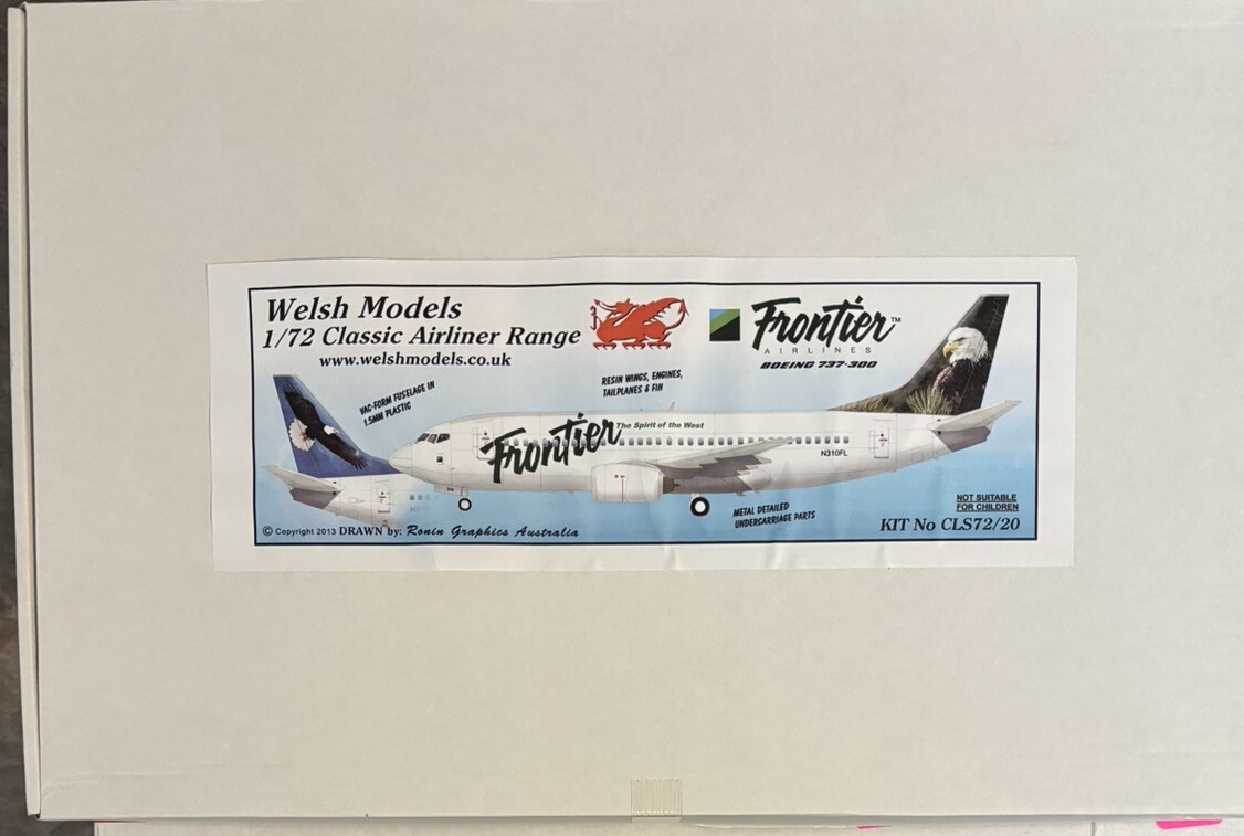 Welsh Models 1/72 Boeing 737-300. Classic Airliner Range, Frontier ...
