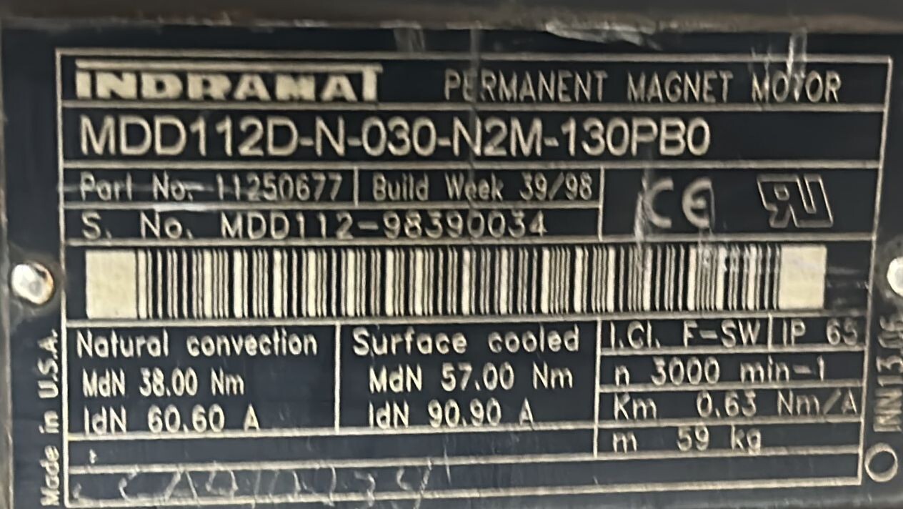 INDRAMAT PERMANENT MAGNET MOTOR MDD112D-N-030-N2M-130PB0 | eBay