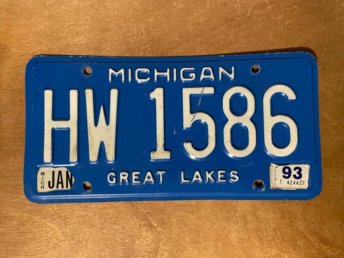 1993 Michigan License Plate Commercial # HW 1586 | eBay