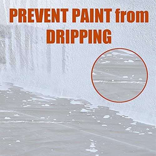 10 Pieces Plastic Drop Sheets For Painting Waterproof And Dustproof ...
