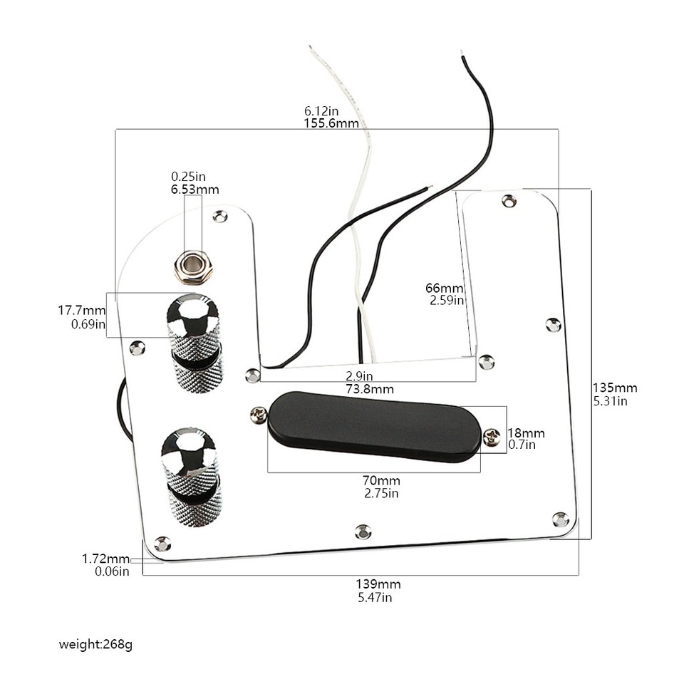 Suitable For 6 String Electric Lap Steel Guitar Prewired Guitar Control ...