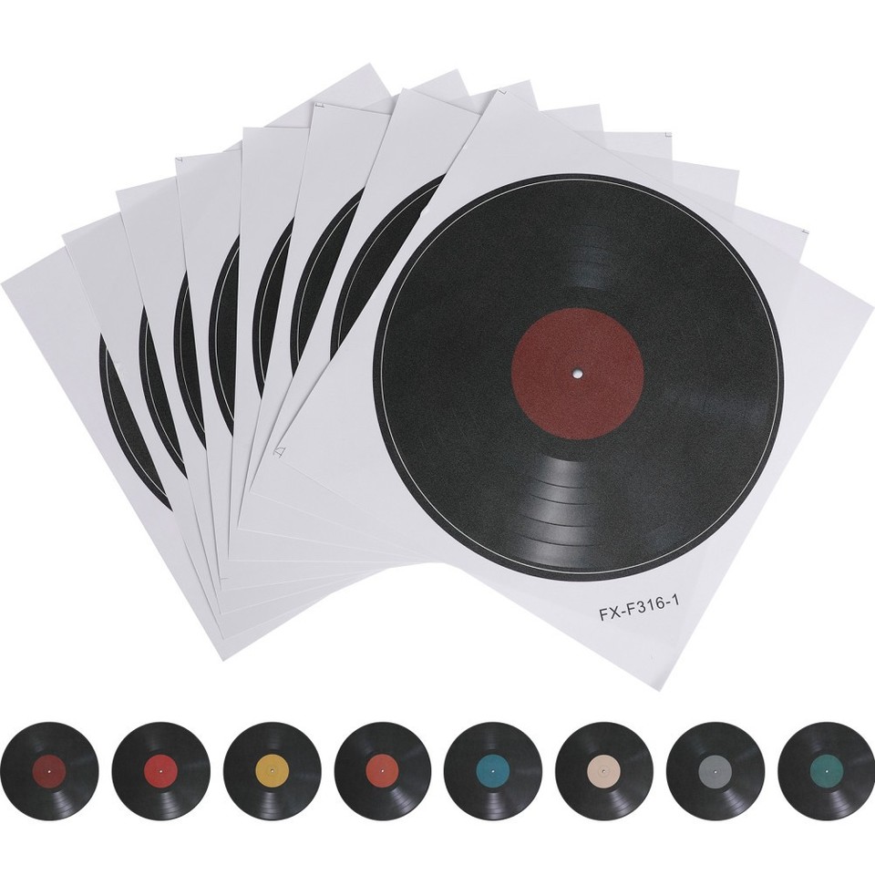 8Pcs Retro Style Record Wall Stickers Music Party Bar Vinyl Record ...