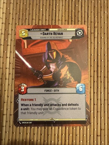 Star Wars Unlimited Legends Of The Force Darth Revan Showcase Legendary ...
