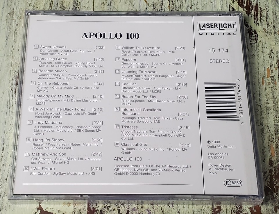 NEW Apollo 100 – Golden Instrumental Hits (1990) LaserLight – 15 174 CD ...