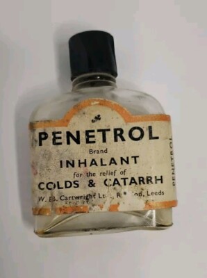 Penetrol Glass Medicine Bottle, Vintage 1940's, Leeds UK Cartwright ...