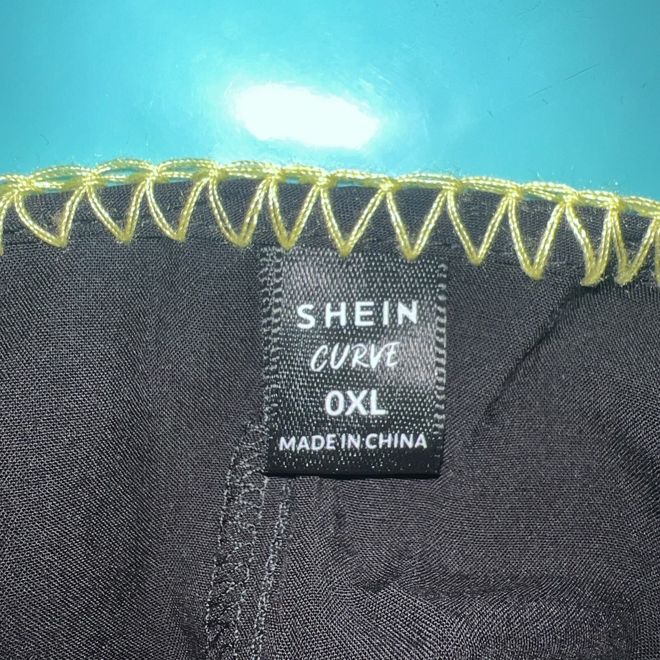 Shein Curve Women’s Solid Green Dress Short Sleeve V-Neck Size 0XL | eBay