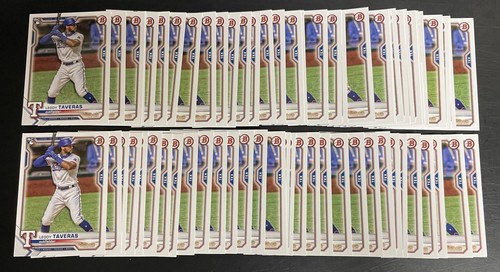 Lot(x64) 2021 Bowman Paper LEODY TAVERAS Rookie Card RC #18 Texas ...