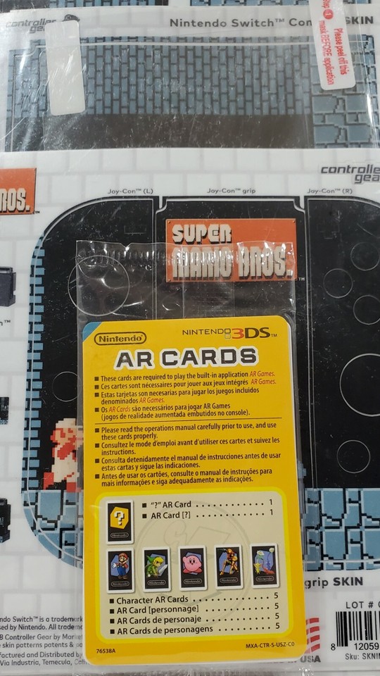 Nintendo Switch "Super Mario Bros." Skins and Nintendo 3DS AR Cards ...