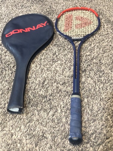 DONNAY GT PRO 2 SQUASH RACKET RACQUET BLUE & RED 27" w/ORIGINAL COVER ...