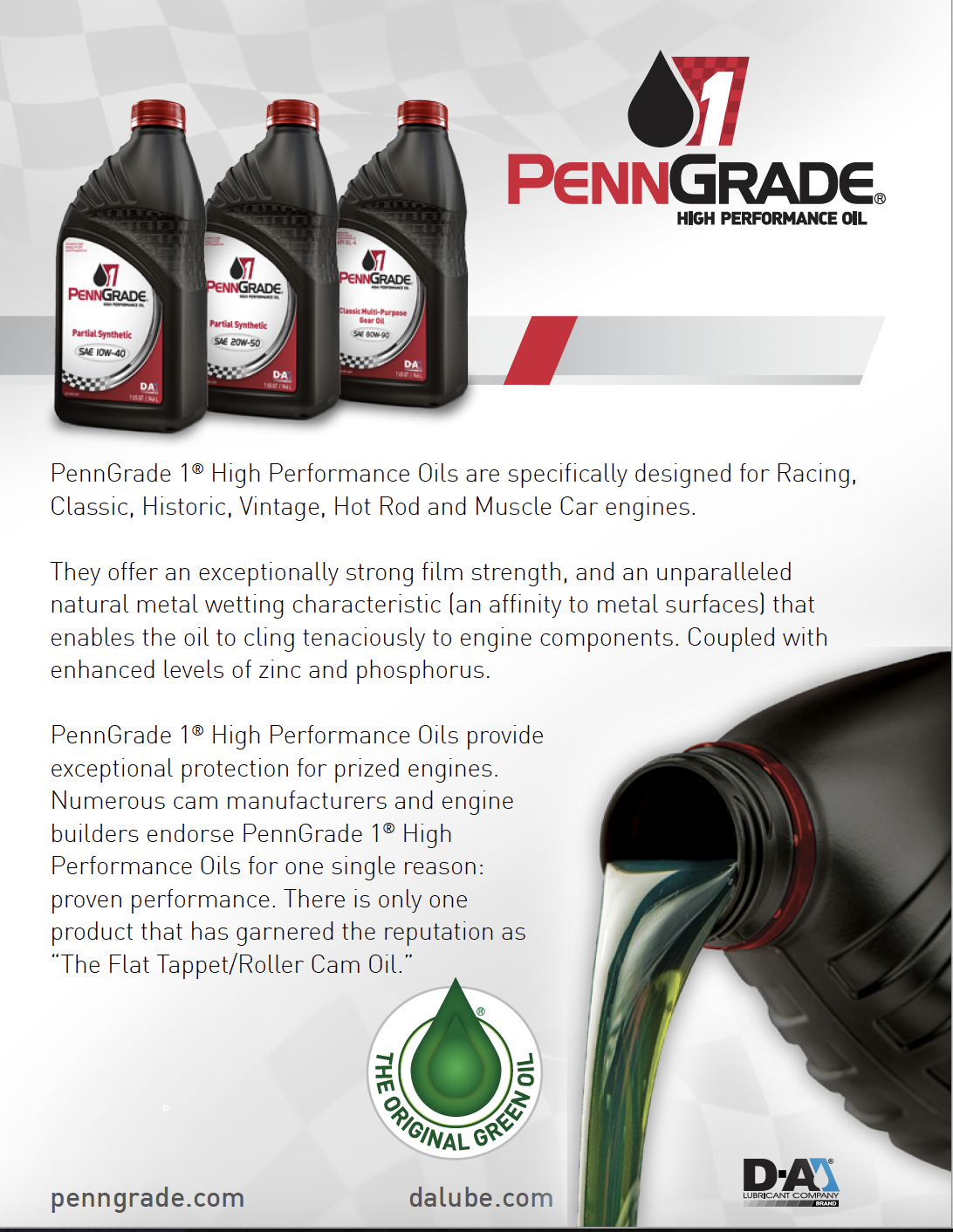 3 Quarts of HIGH ZINC PennGrade 1 Racing Oil 20W50 Semi-Synthetic ...
