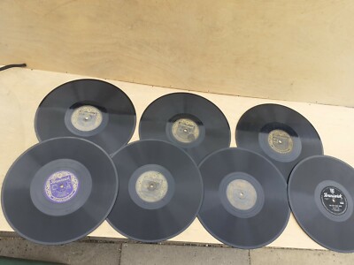 Vintage Old Antique Gramophone 78 Record mixed job lot 7 78s Brunswick ...