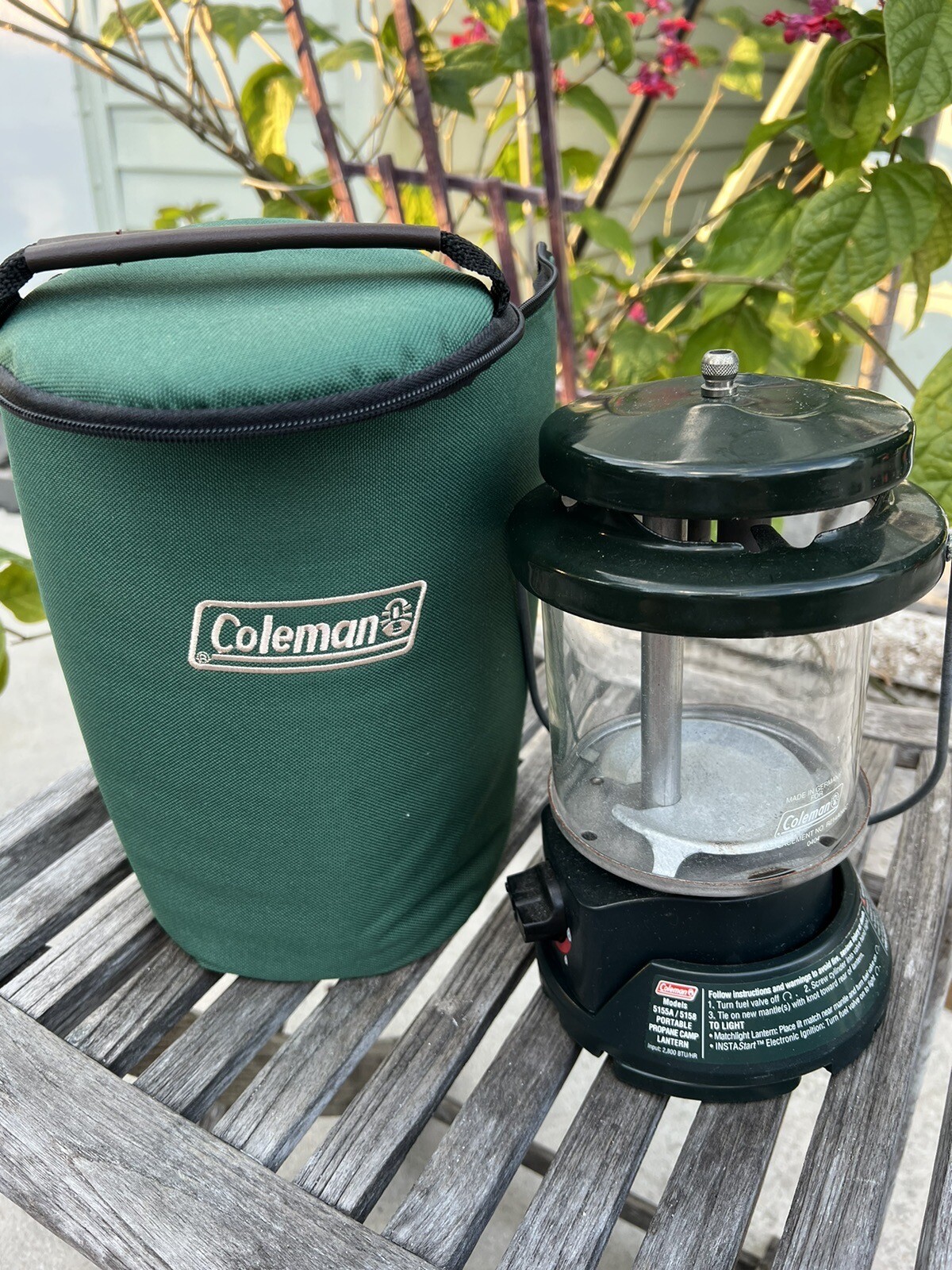 Coleman Propane Lantern Model 5155A 5158 Traveling Soft Case Portable ...