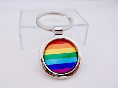 RAINBOW GAY PRIDE FLAG KEYRING KEY FOB KEYFOB CHAIN GIFT | eBay UK