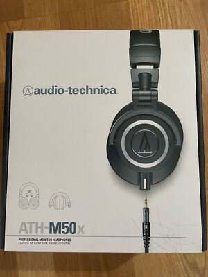 Audio-Technica ATH-M50X professional monitor headphones black complete ...