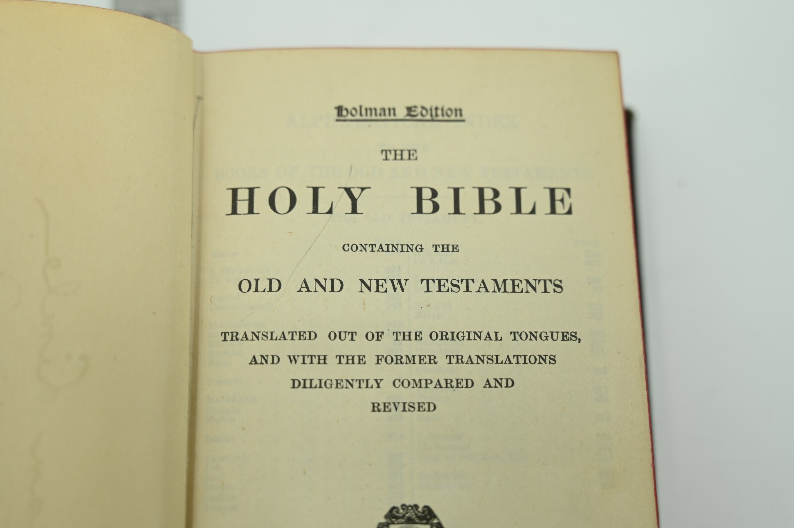 The Holy Bible Holman Edition A. J. Holman & Co. 1900s Pearl Text ...