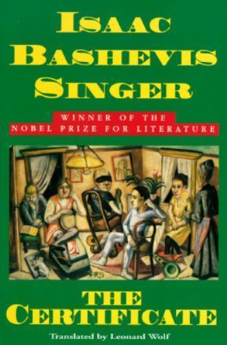 Certificate by Isaac Bashevis Singer (1993, Uk-B Format Paperback) for ...