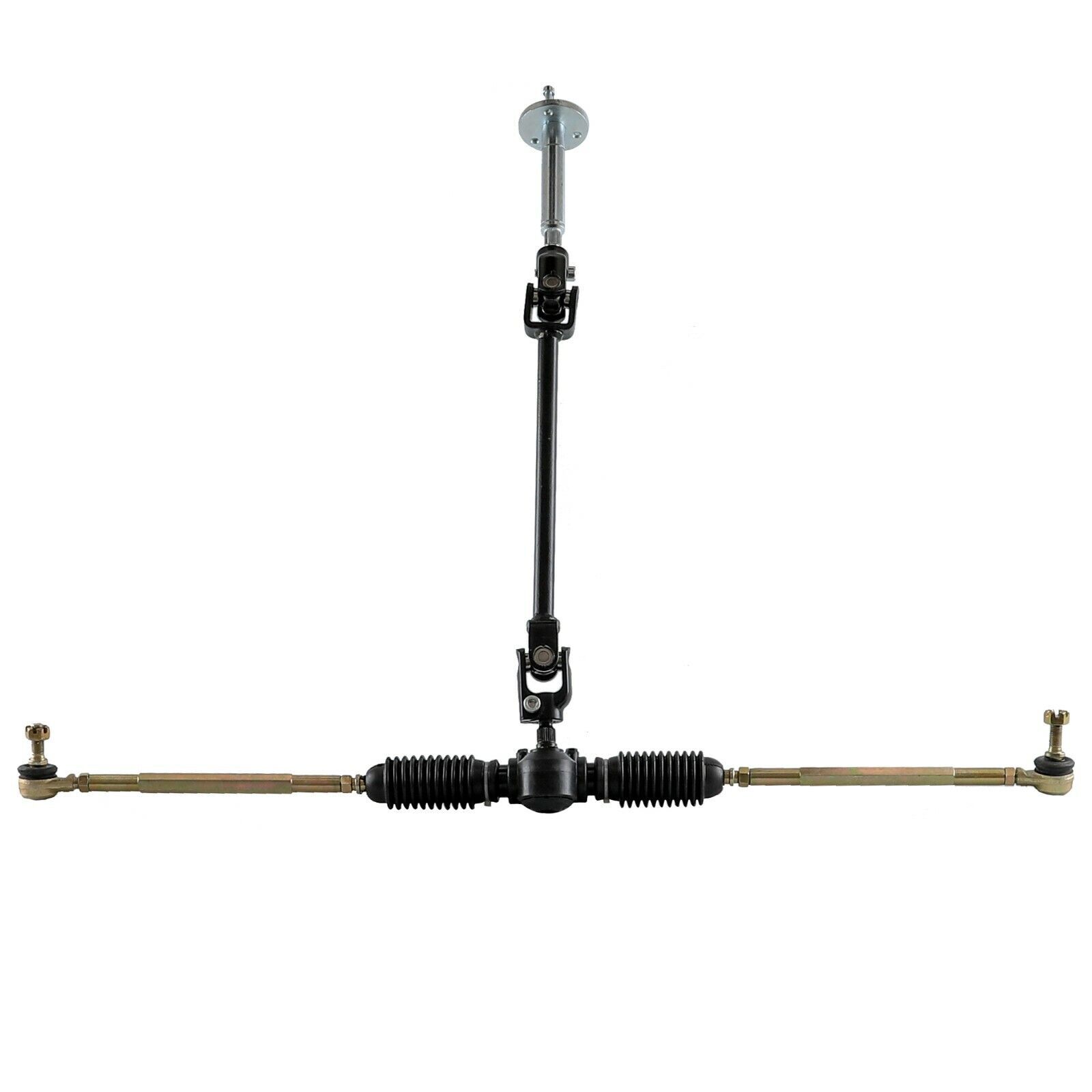 Steering Wheel Gear Rack Tie Rod Kit+ 6" Wheel Rim Hub Spindle ATV Quad ...