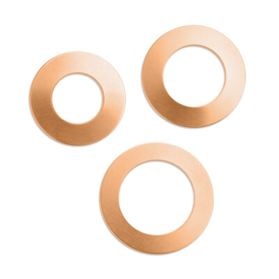 Copper Premium Stamping Washer Blank Variety Pack- 3 Discs | eBay