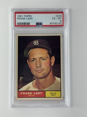 1961 Topps Vintage Baseball #243 Frank Lary Detroit Tigers PSA 6 | eBay