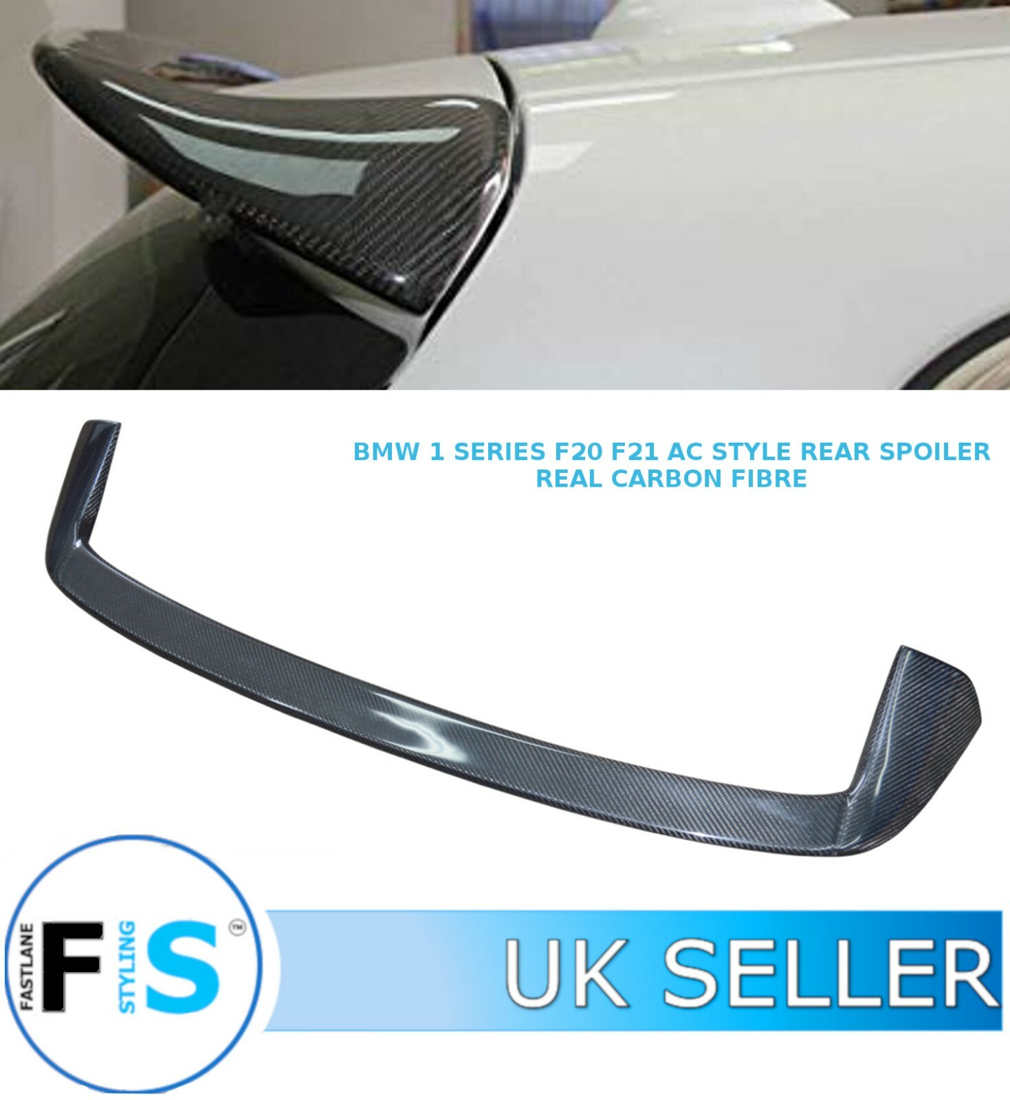 BMW 1 Series F20 F21 Genuine Carbon Fibre Fibre AC Roof Spoiler M140i ...