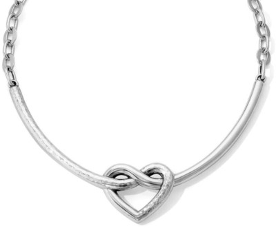 NWTag Brighton HEART LOOP Hammered Silver Collar Short Necklace MSRP ...