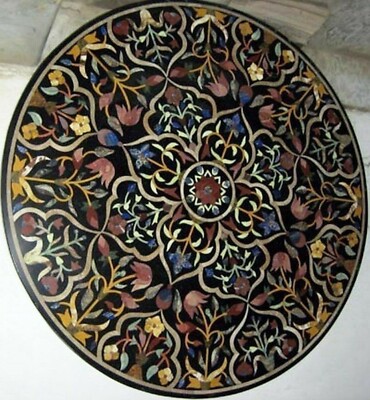 Handmade Round Marble Dining Table Top Handmade Floral Fine Inlay ...