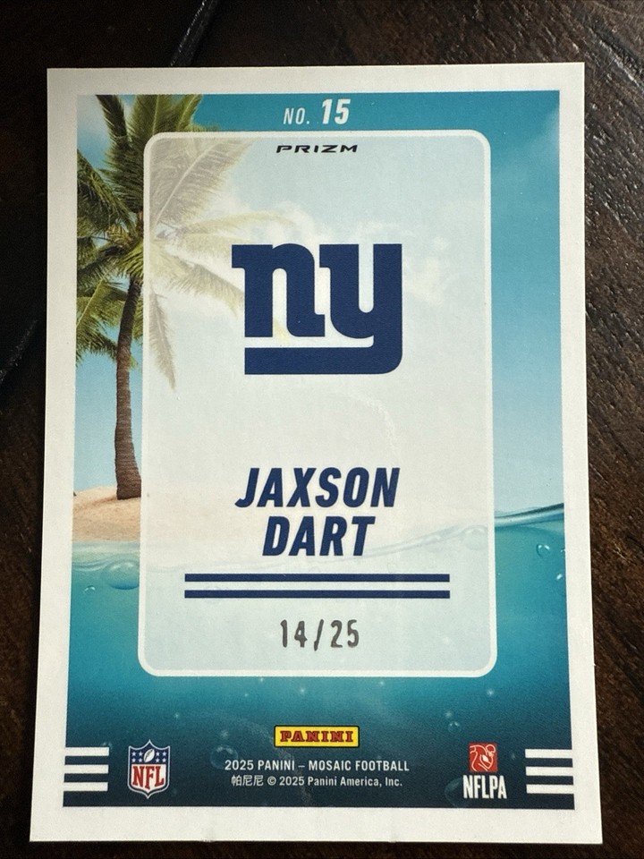 2025 Panini Mosaic Jaxon Dart White Splash /25 SSP #15 | eBay