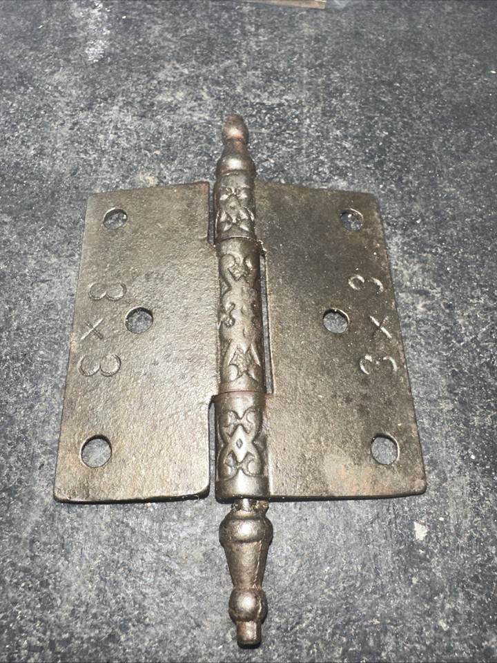 Antique Ornate Early 1900s Door Hinge 3x3 Cast Iron Door Hinges | eBay