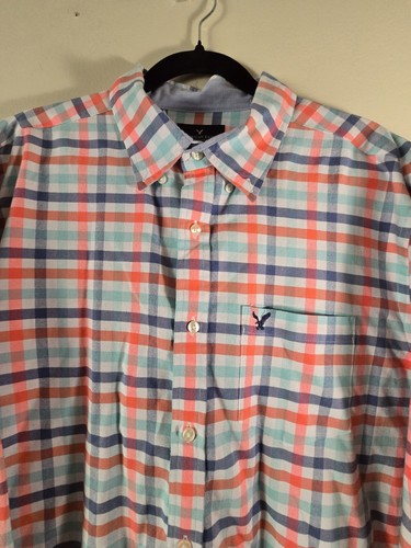American Eagle plaid shirt mens size extra large button up long sleeve ...
