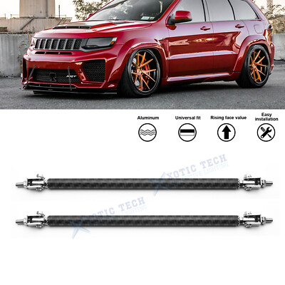Set Sporty Bumper Front Splitter Strength Rod Strut For Jeep Land Rover ...