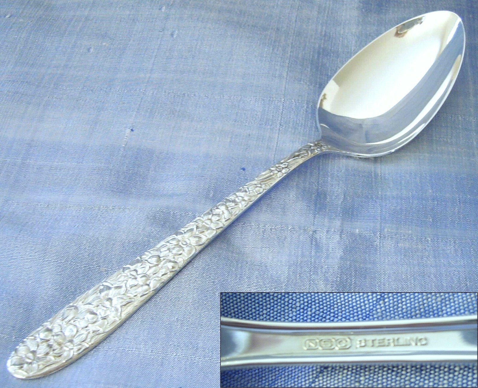 RARE Vintage NEW National Silver NSC Narcissus STERLING SILVER Serving ...