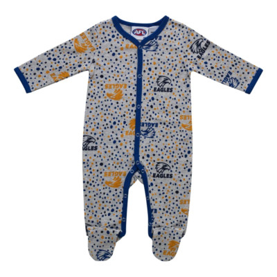 West Coast Eagles Official AFL Baby Infant Winter Romper Jumpsuit ...