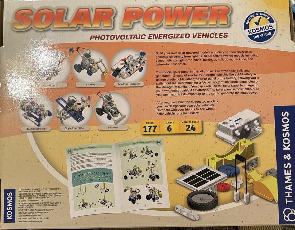 Thames & Kosmos Solar Power Vehicles Kit NEW Photovoltaic Energized | eBay