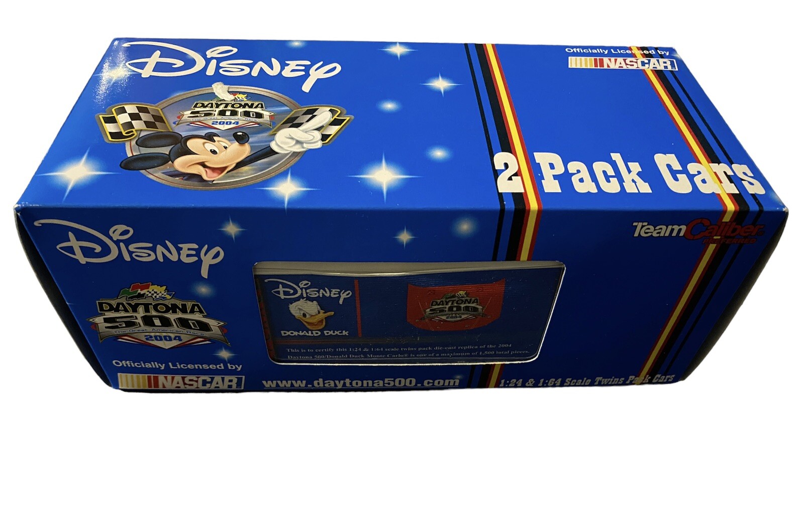 DISNEY'S DONALD DUCK VERY RARE 2 PACK CARS NASCAR 1:24 & 1:64 Scale ...