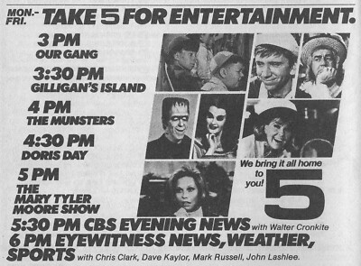 WTVF TENNESSEE TV AD THE MUNSTERS FRED GWYNNE & YVONNE DECARLO GILLIGAN ...